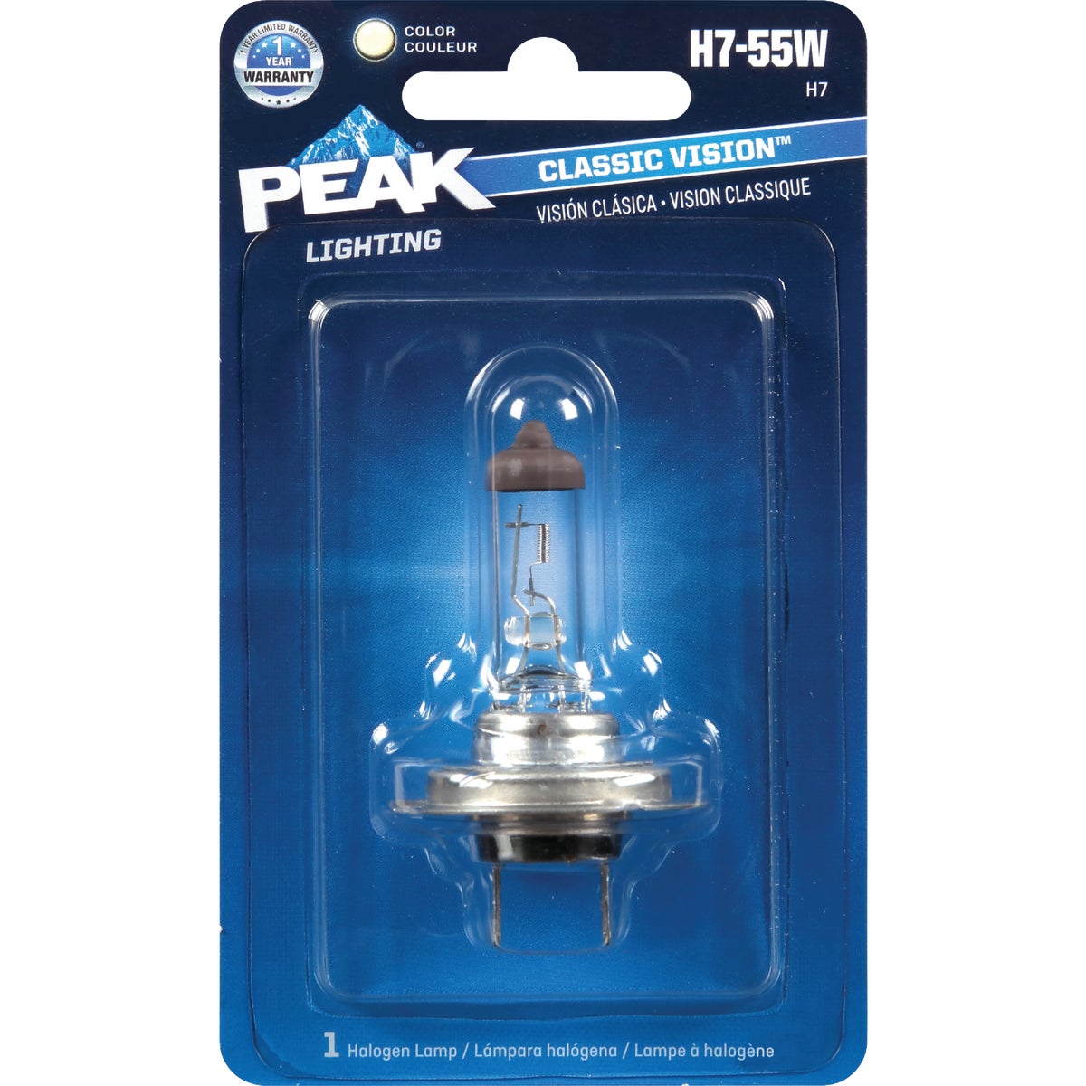 PEAK Classic Vision H7-55W 12V Halogen Automotive Bulb – Hemlock Hardware