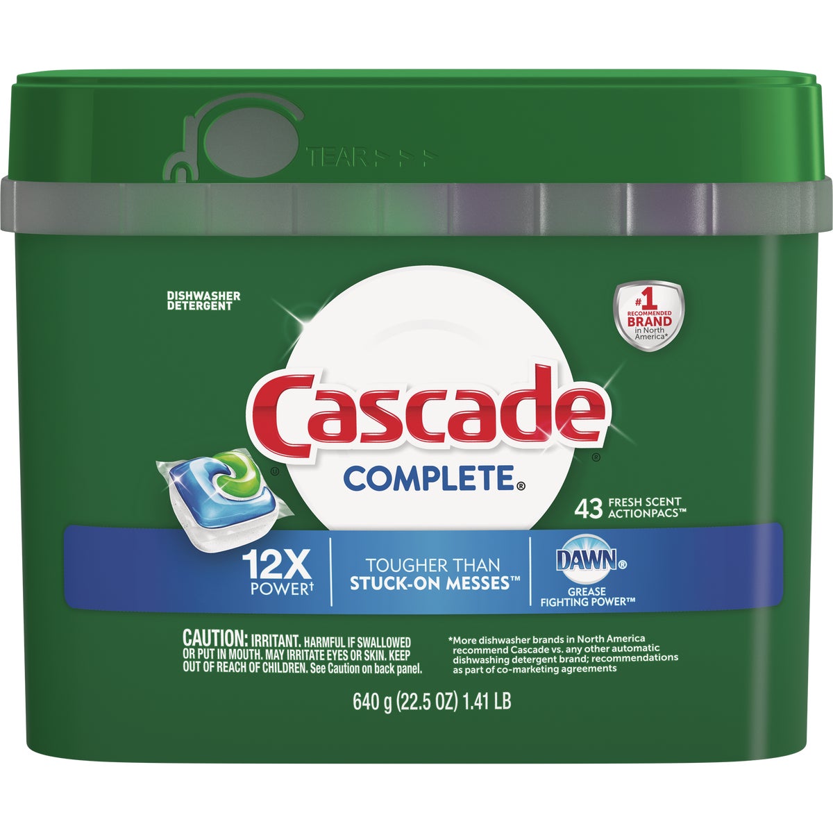 Cascade Complete Fresh Dishwasher Detergent Tabs (43 Count) – Hemlock ...