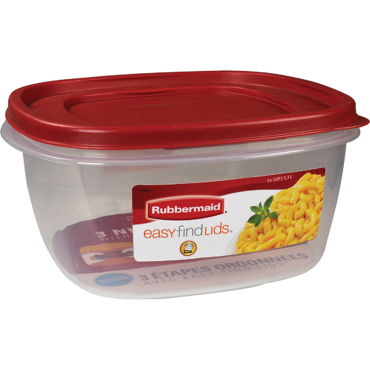 Rubbermaid Easy Find Lids 14 C. Clear Square Food Storage Container ...
