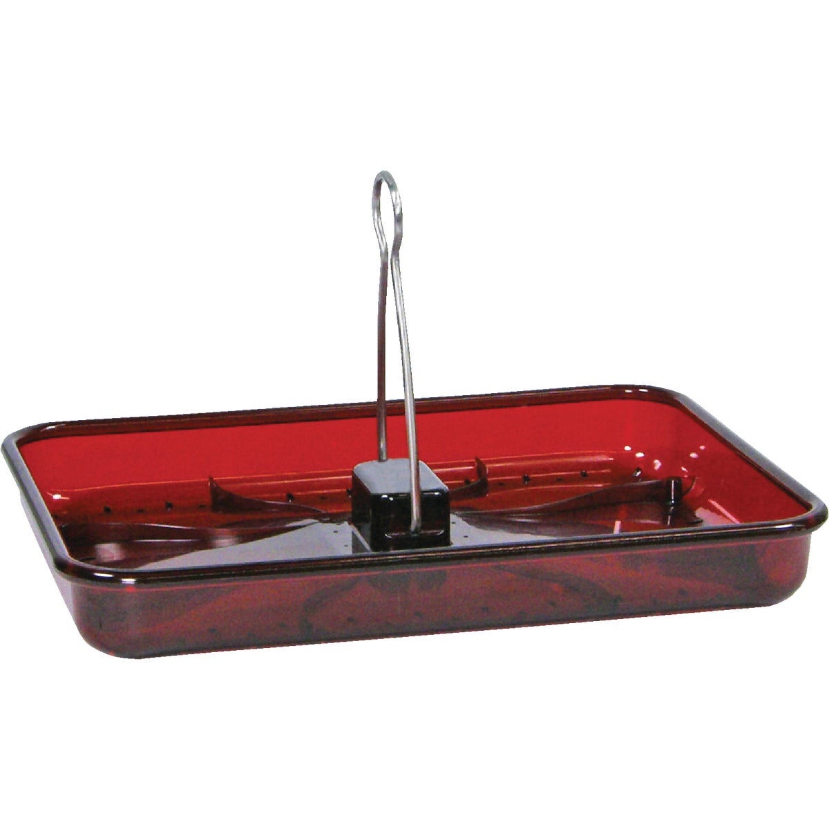 Stokes Select Red Plastic 2.5 Lb. Capacity Platform Bird Feeder ...