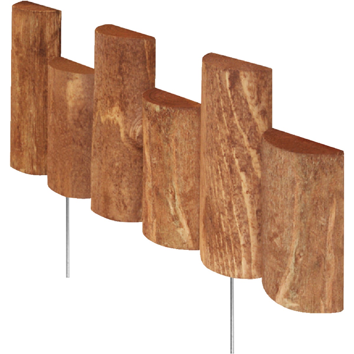 Greenes Fence 5 In. to 7 In. H. x 18 In. L. Cedar Flexible Half-Log La ...
