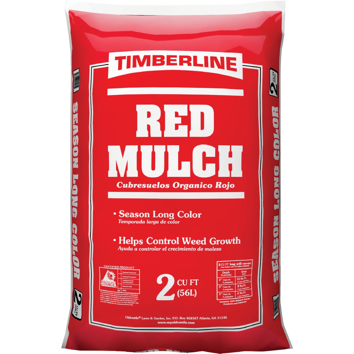 Timberline 2 Cu. Ft. Dyed Red Shredded Hardwood Mulch – Hemlock Hardware
