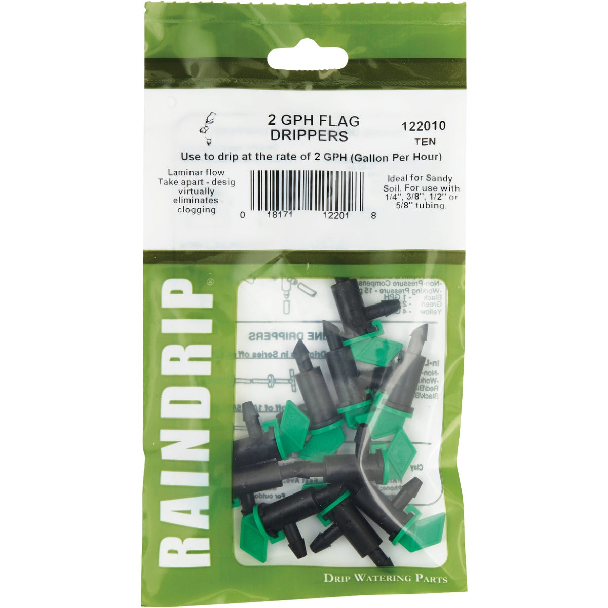 Raindrip 2 GPH Flag Dripper (10-Pack) – Hemlock Hardware