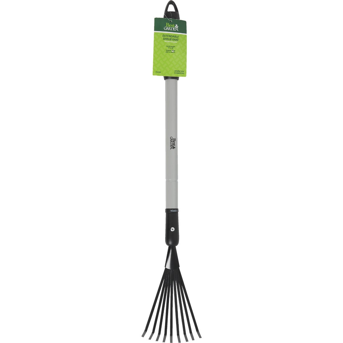 Best Garden Extendable Handle 5.5 In. Steel Shrub Rake (9-Tine ...