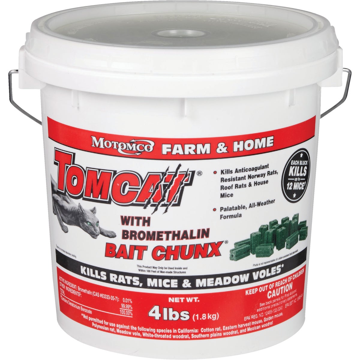 Tomcat Bait Chunx Bar Rat And Mouse Poison, 4 Lb. – Hemlock Hardware