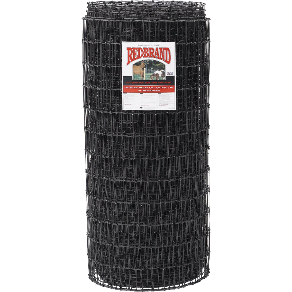 Keystone Red Brand 48 In. H. x 100 Ft. L. Black Painted Galvanized Ste ...