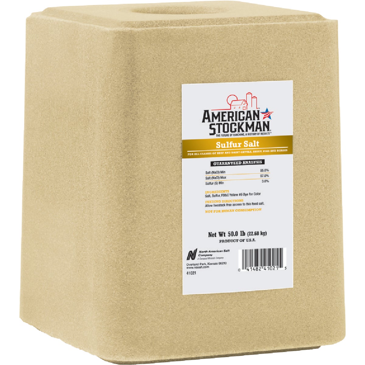 Amerian Stockman 50 lb. Sulfur Salt Block – Hemlock Hardware
