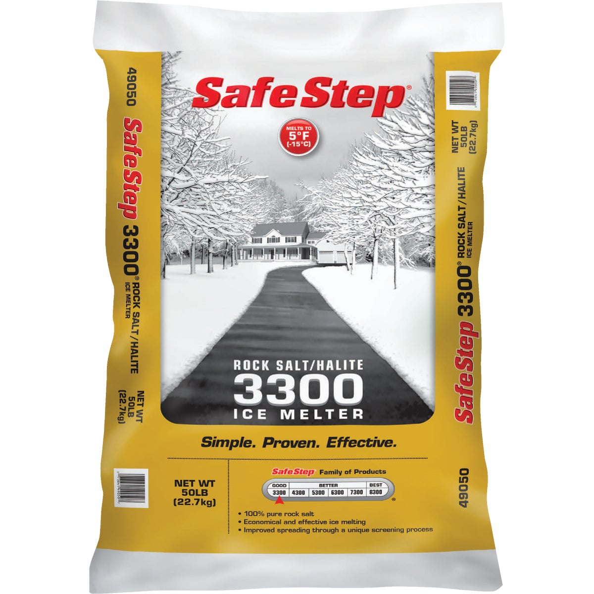 Safe Step 3300 50 Lb. Rock Salt/Halite Ice Melt Large Pellets – Hemlock ...