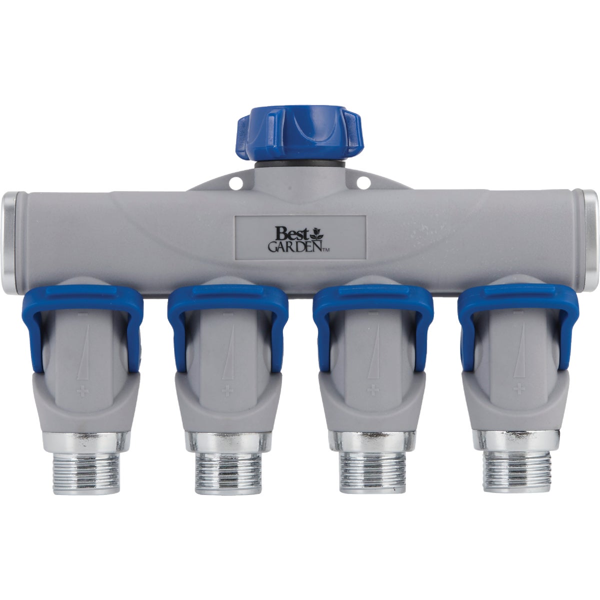 Best Garden Aluminum 4-Way Connector Hose Shutoff Manifold – Hemlock ...