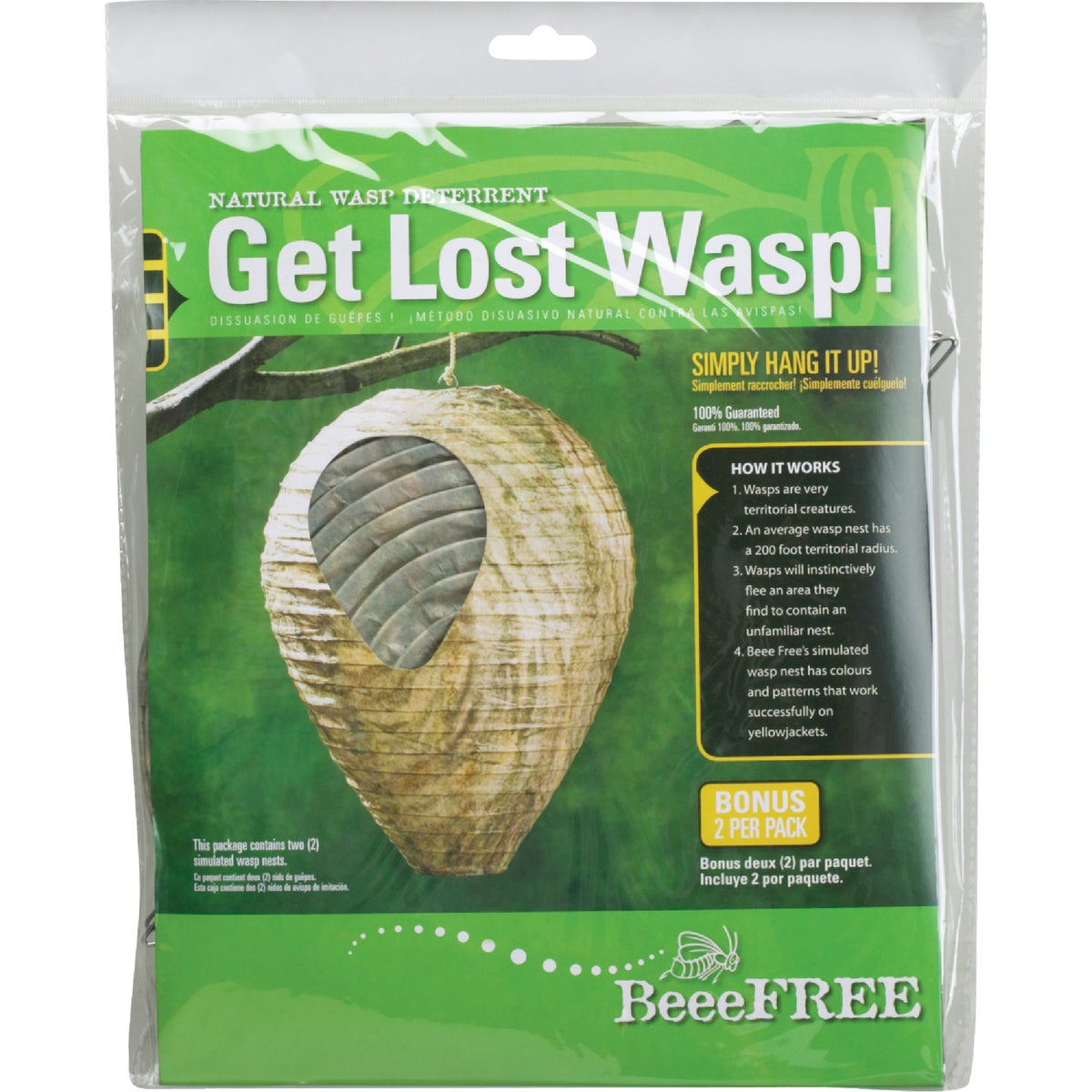 Get Lost Wasp 200 Ft. Coverage Area Wasp Deterrent (2-Pack) – Hemlock ...