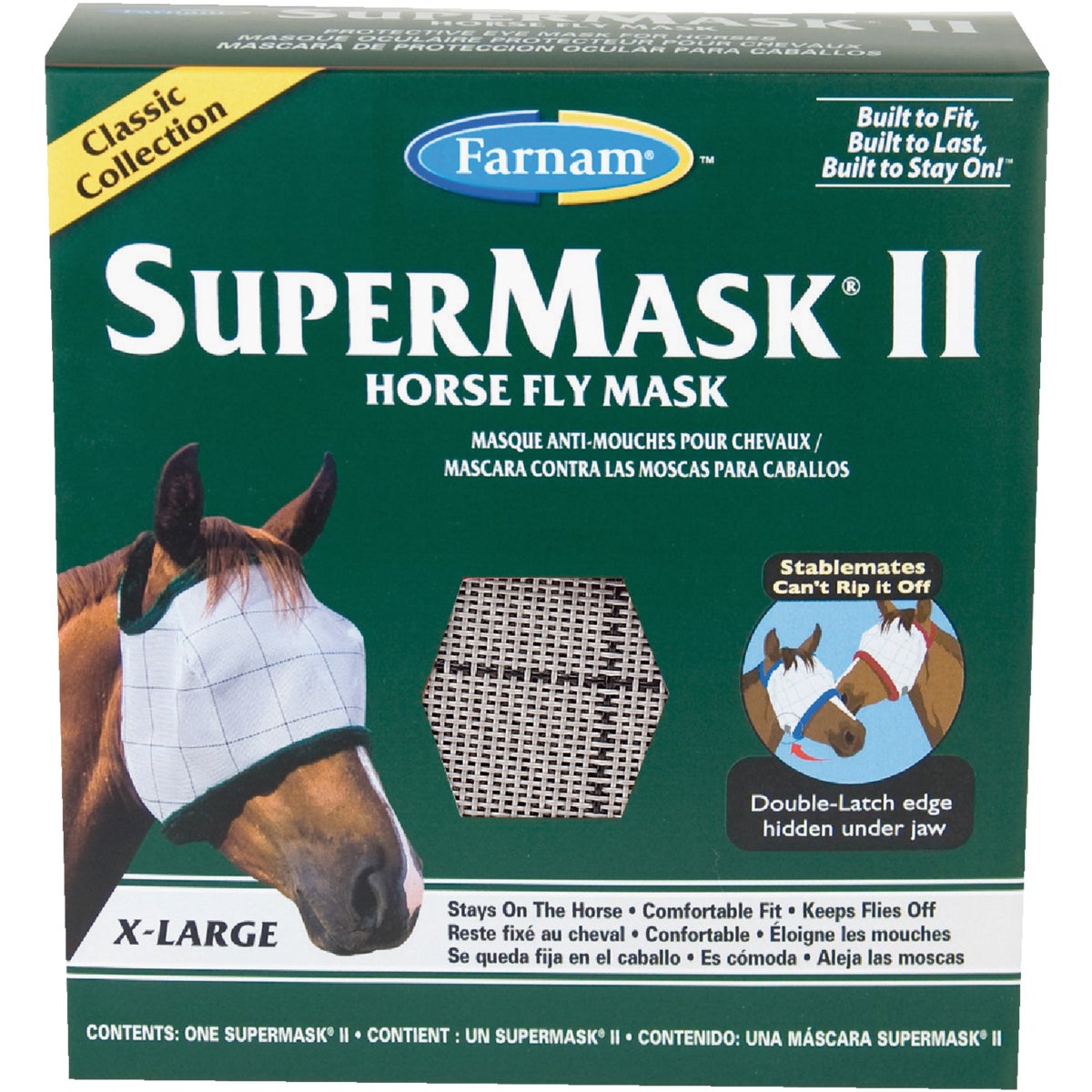 Farnam SuperMask II Extra Large Silver Horse Fly Mask – Hemlock Hardware