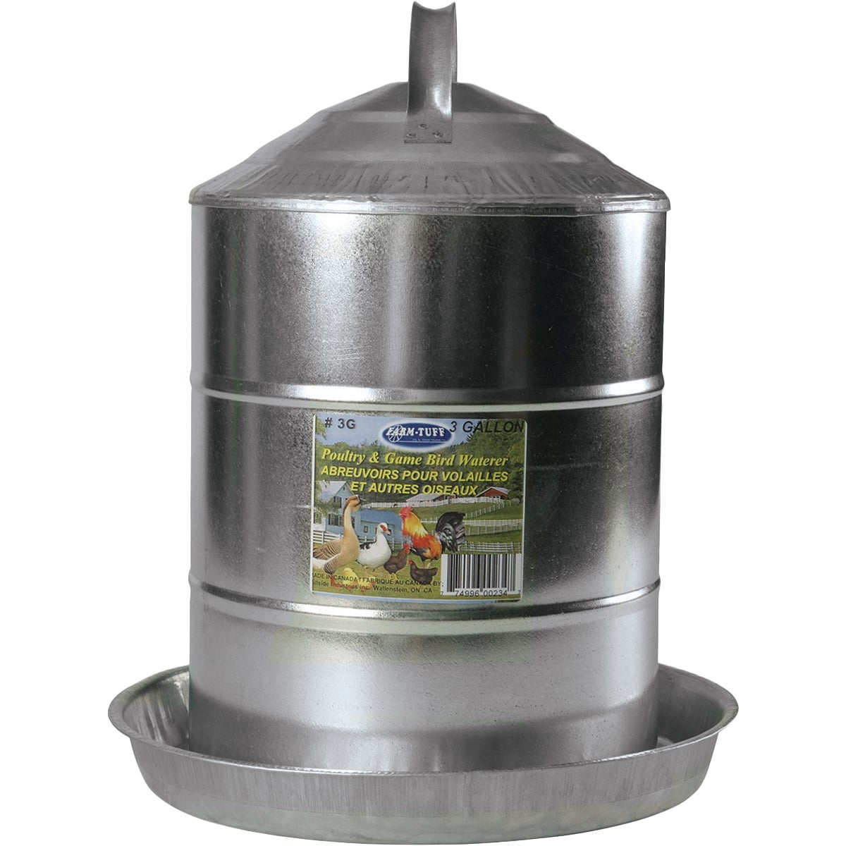 Farm-Tuff 3 Gal. Galvanized Poultry Fountain – Hemlock Hardware