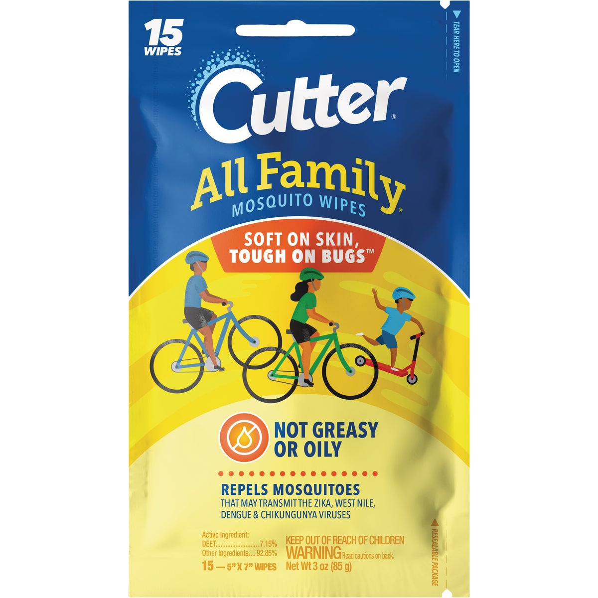 Cutter All Family Insect Repellent Wipes (15-Pack) – Hemlock Hardware