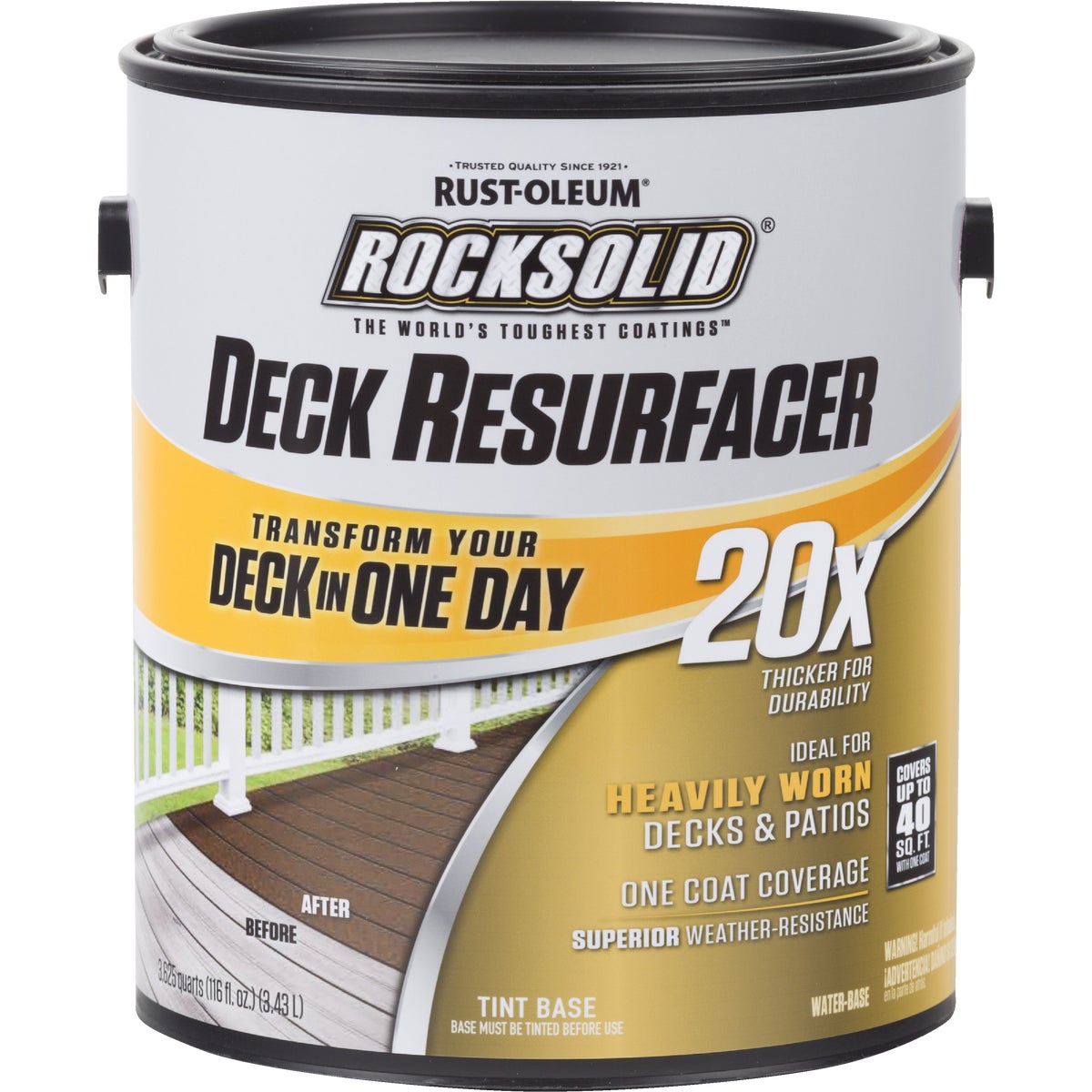 Rust-Oleum RockSolid Tint Base Deck Resurfacer, 1Gal. – Hemlock Hardware