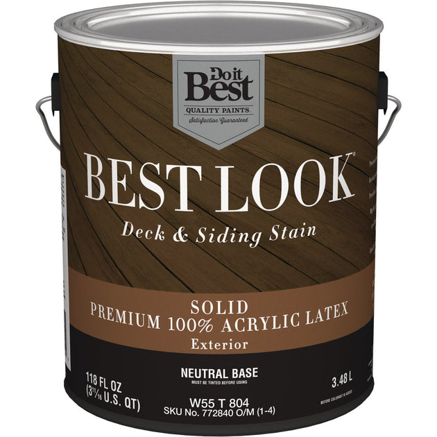 Best Look Solid Deck & Siding Exterior Stain – Hemlock Hardware
