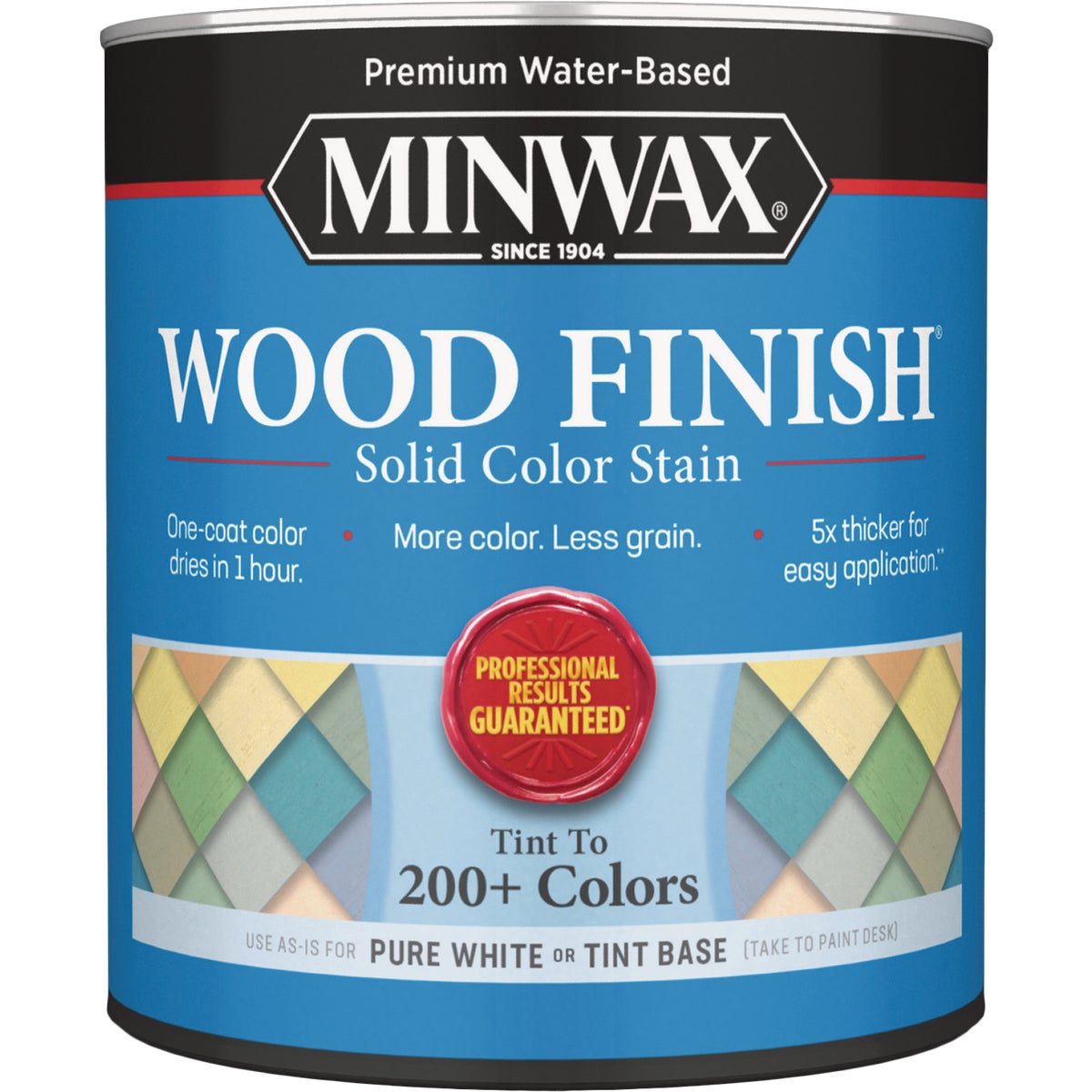 Minwax Wood Finish Water-Based Solid Color Stain, White Tint Base, 1 Q ...