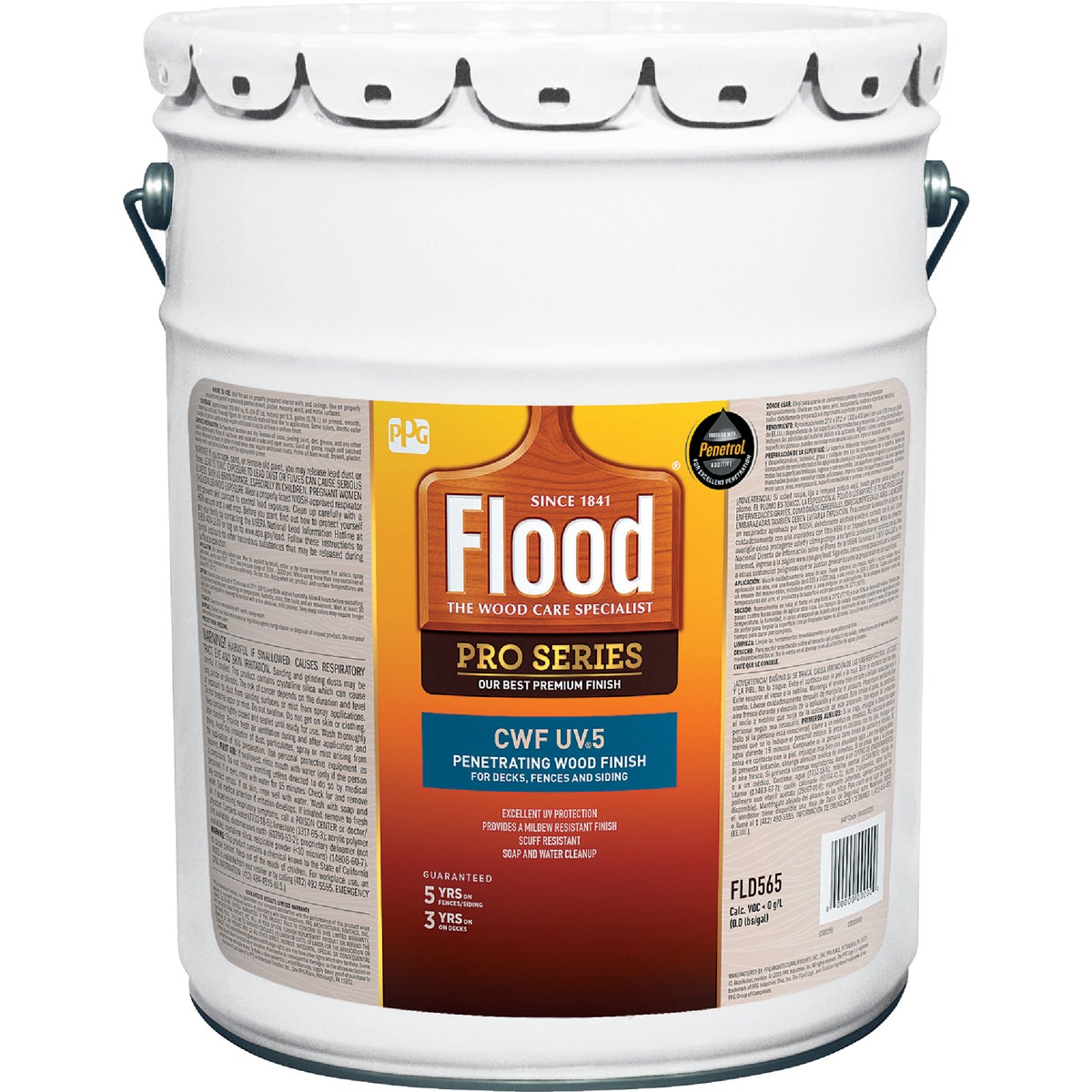 Flood CWF - UV5 Pro Series Wood Finish Exterior Stain, Natural, 5 Gal ...