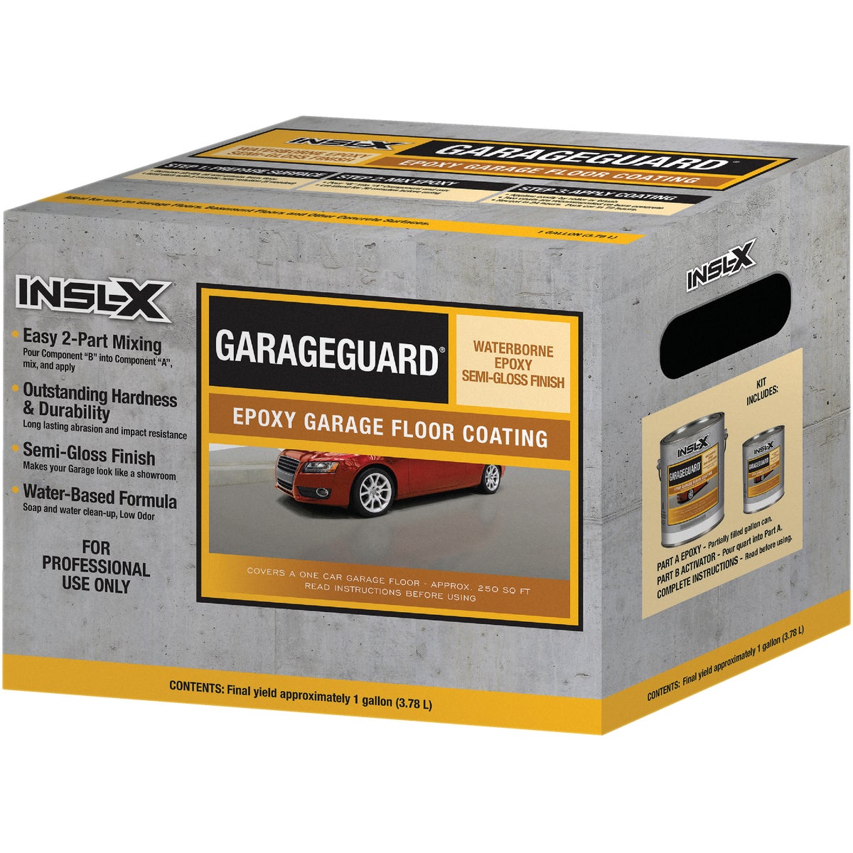 Insl-X GarageGuard 1 Gal. Showroom Gray Epoxy Garage Floor Coating ...
