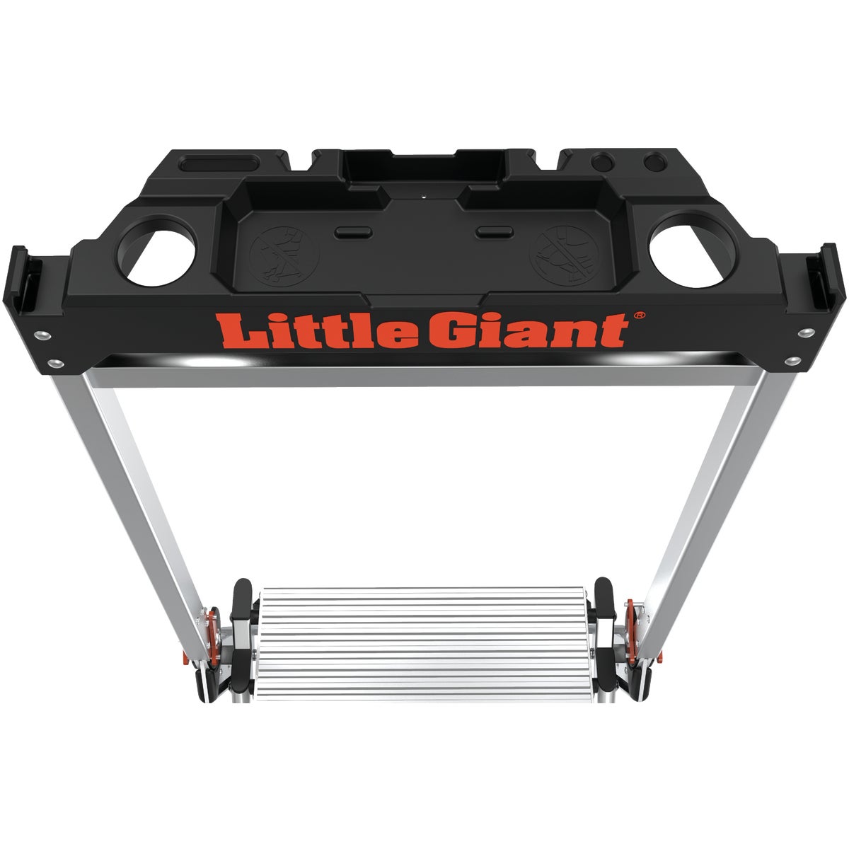 Little Giant Jumbo Step 42 In. Aluminum Step Ladder with 375 Lb. Load ...