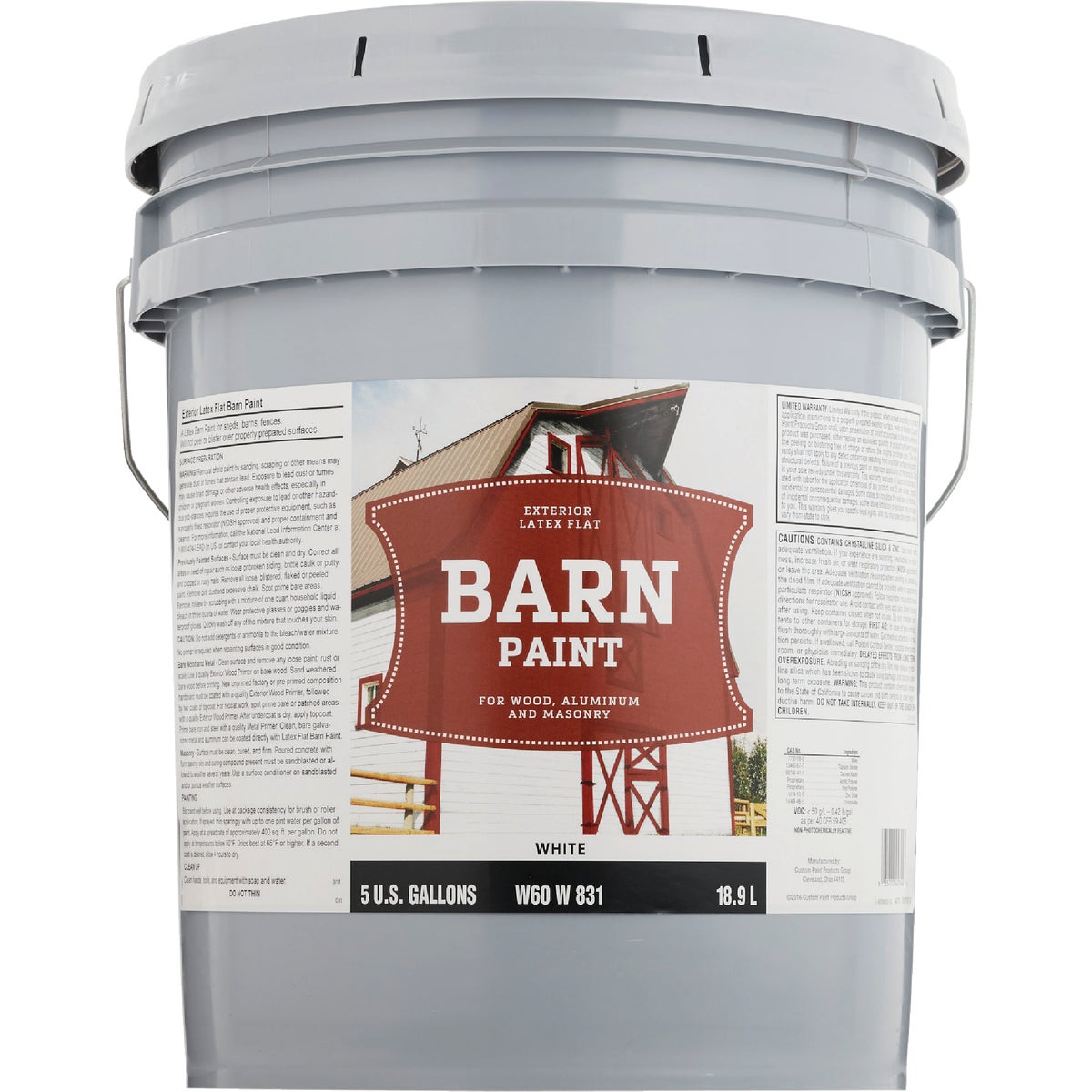 Do it Best Latex Flat Exterior Barn Paint, White, 5 Gal. – Hemlock Hardware