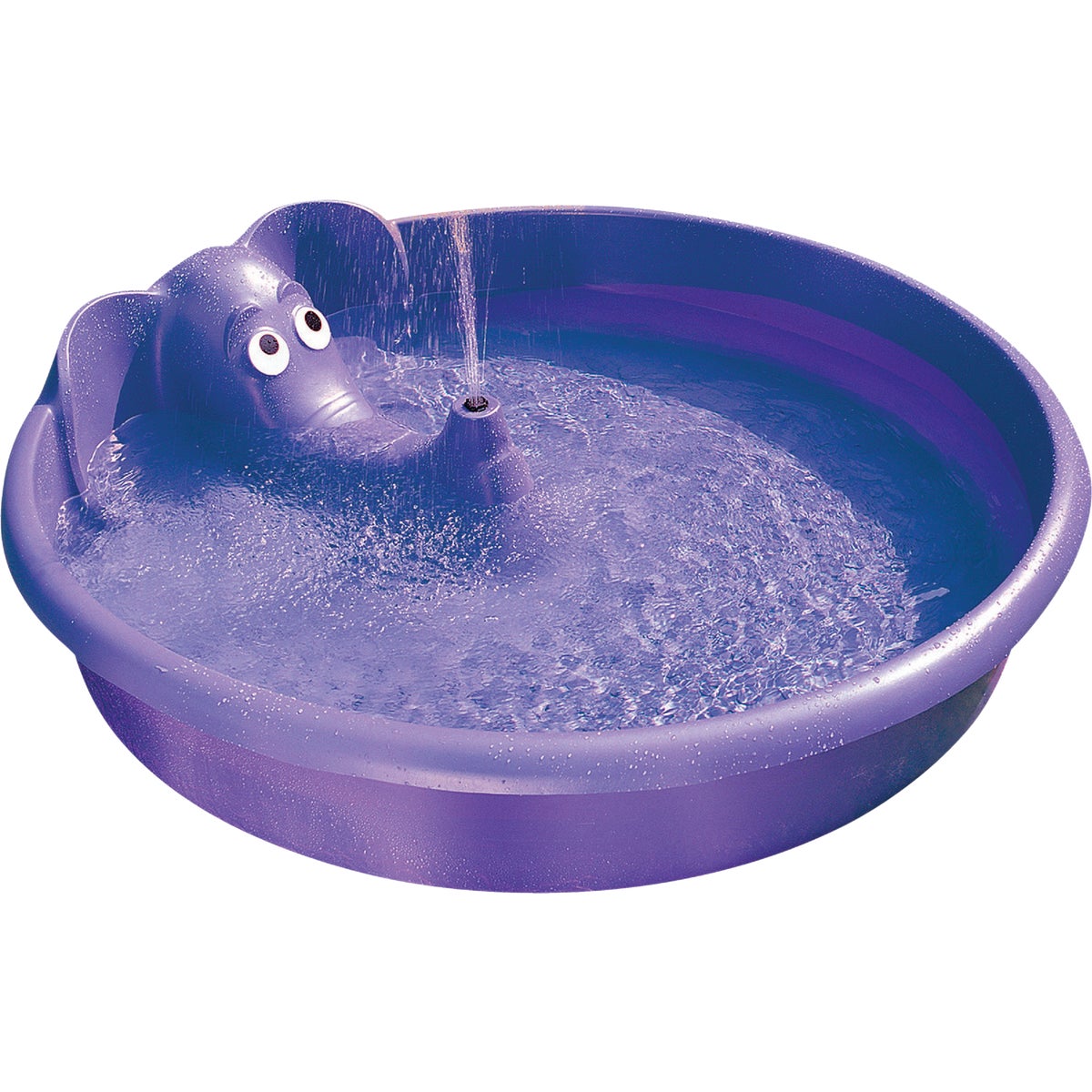 H2O 12 In. D. x 60 In. Dia. Purple Polyethylene Elephant Spray Pool ...