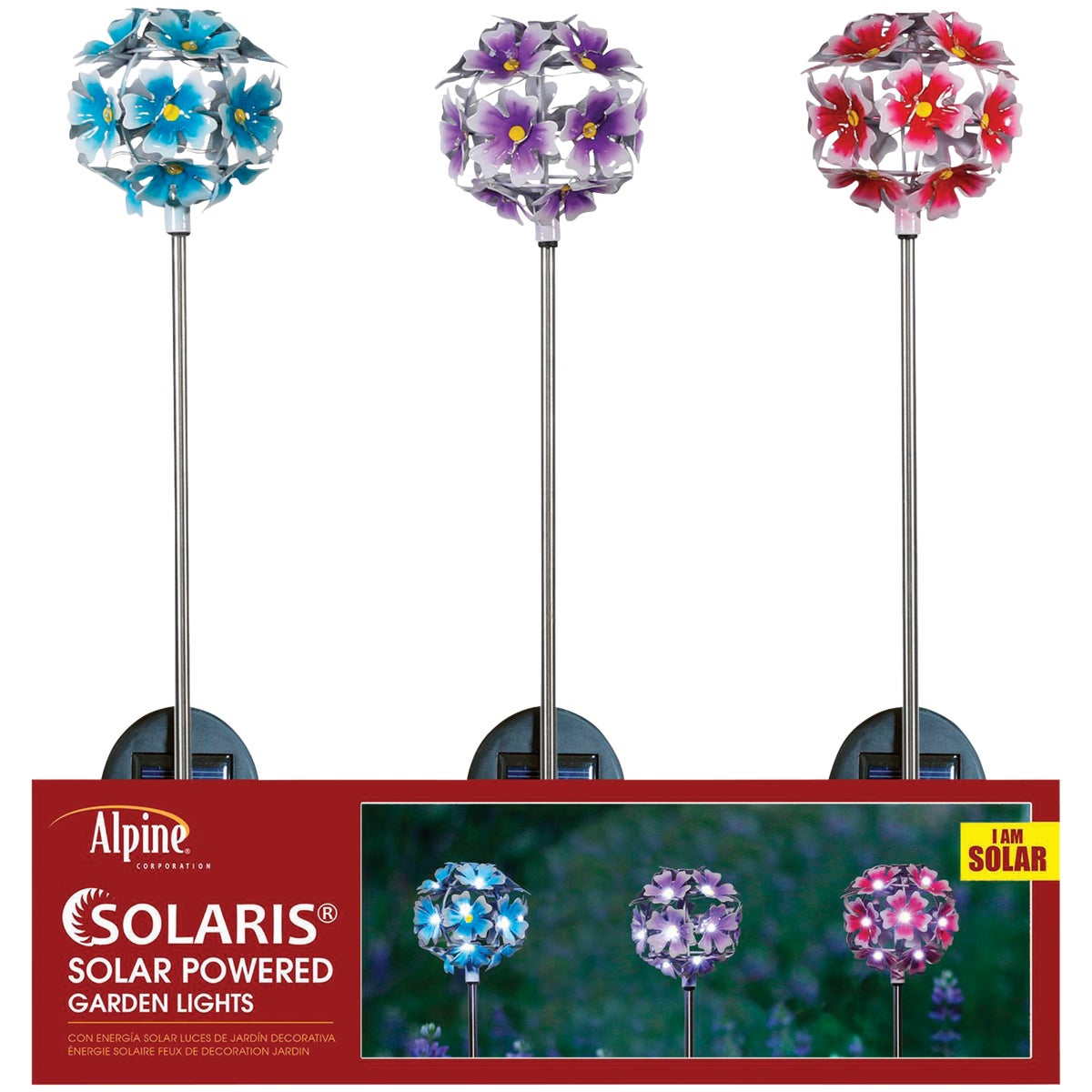 Alpine Metal 33 In. H. Hydrangea Ball Solar Stake Light – Hemlock Hardware