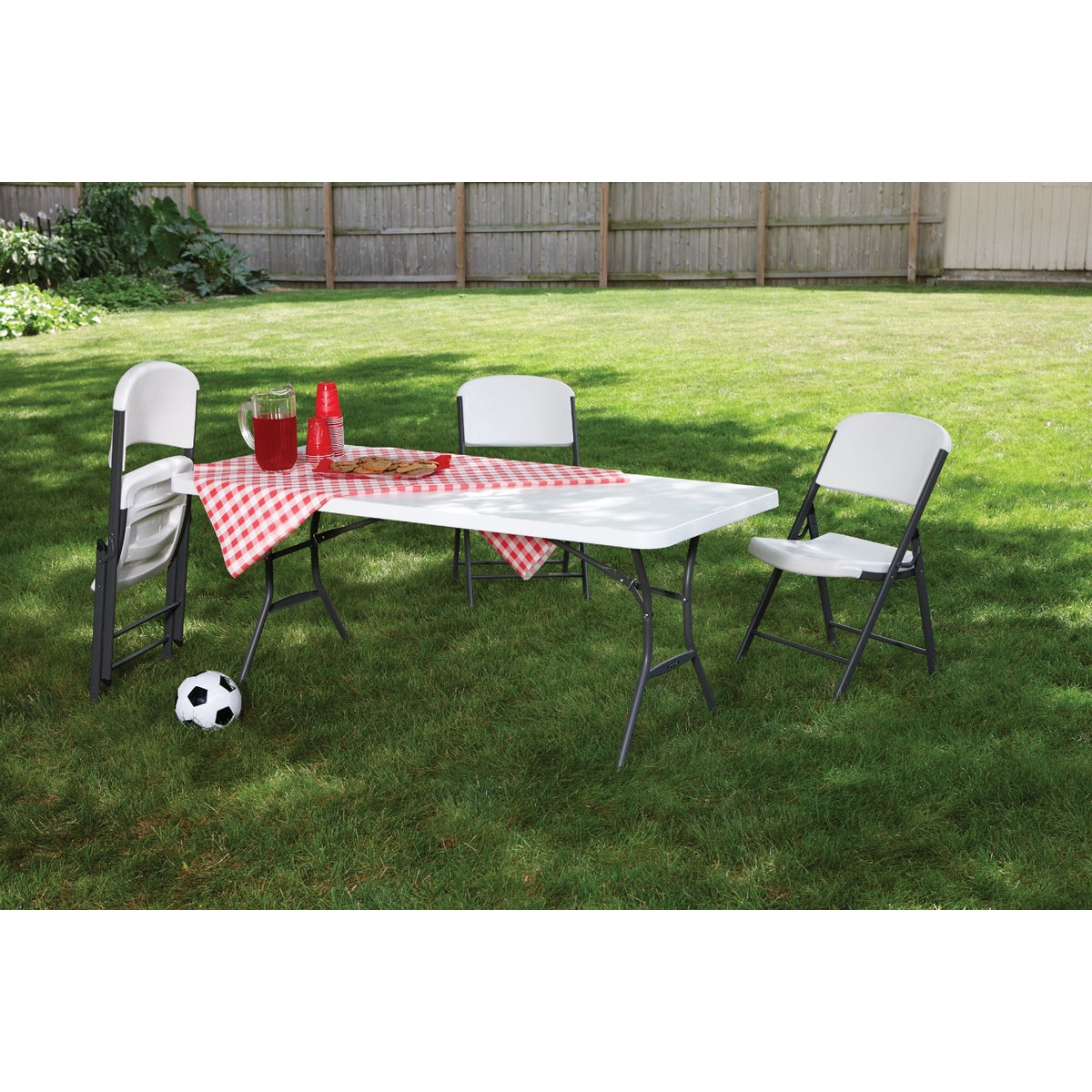 Lifetime 6 Ft. x 30 In. White Granite Commercial Grade Folding Table ...