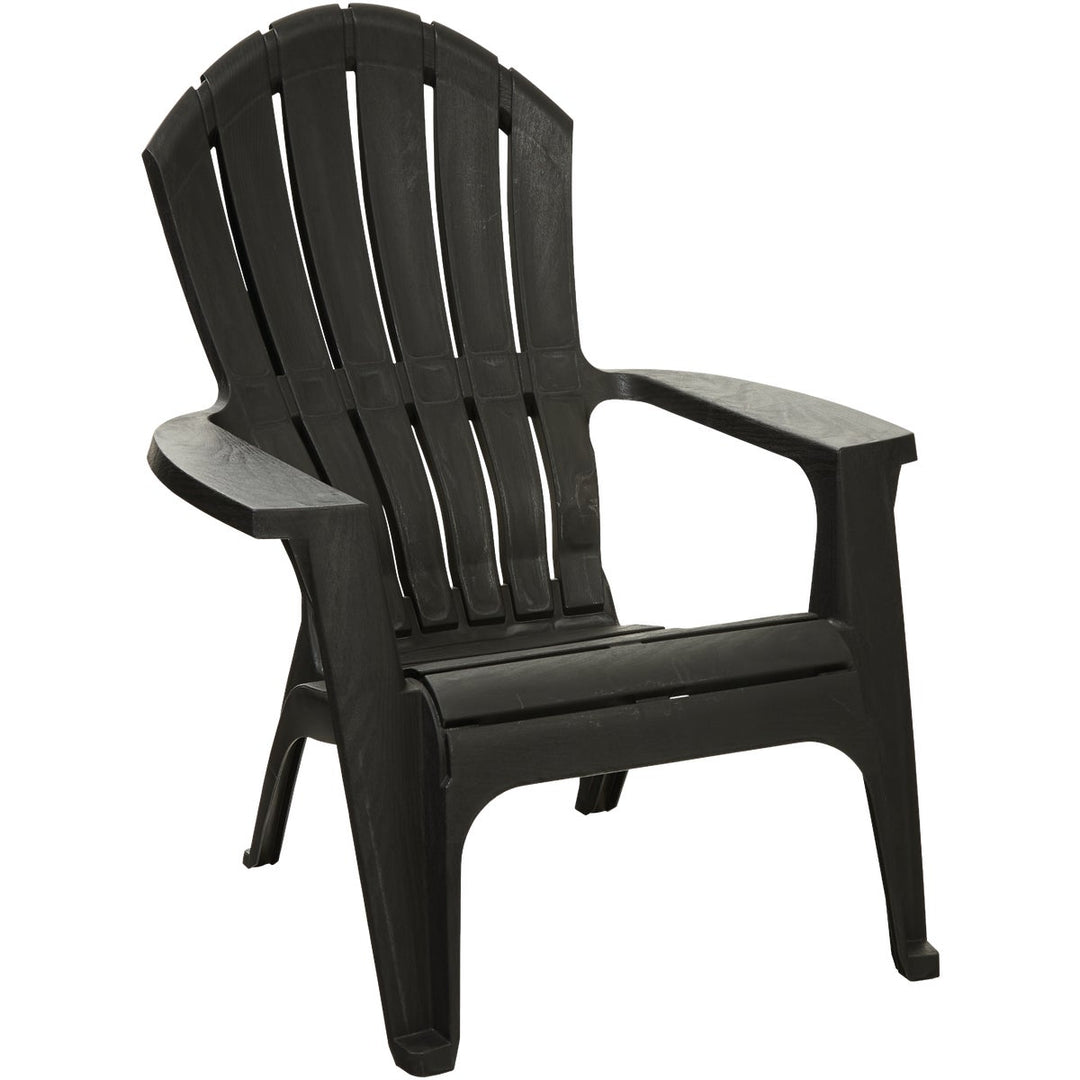Adams RealComfort Black Resin Adirondack Chair Hemlock Hardware