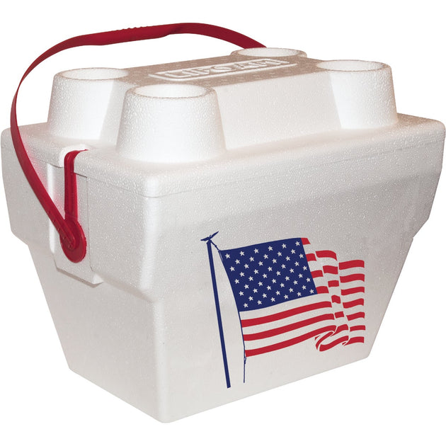 Lifoam American Flag Styrofoam Cooler – Hemlock Hardware
