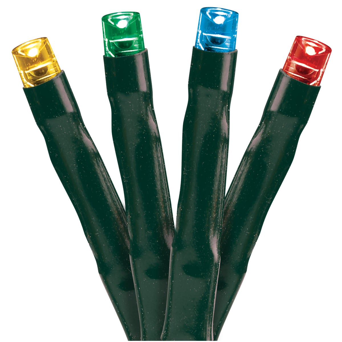 Lumineo Multi 768-Bulb LED Cluster Light Set with Dark Green Wire ...