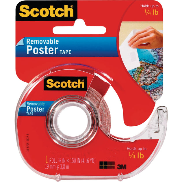 3M Scotch Removable Double-Sided Poster Mounting Tape – Hemlock Hardware