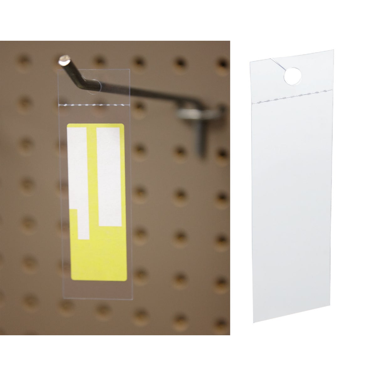 Hopp 4 In. Clear Plastic Peg Hook Label Holder (250-Pack) – Hemlock ...